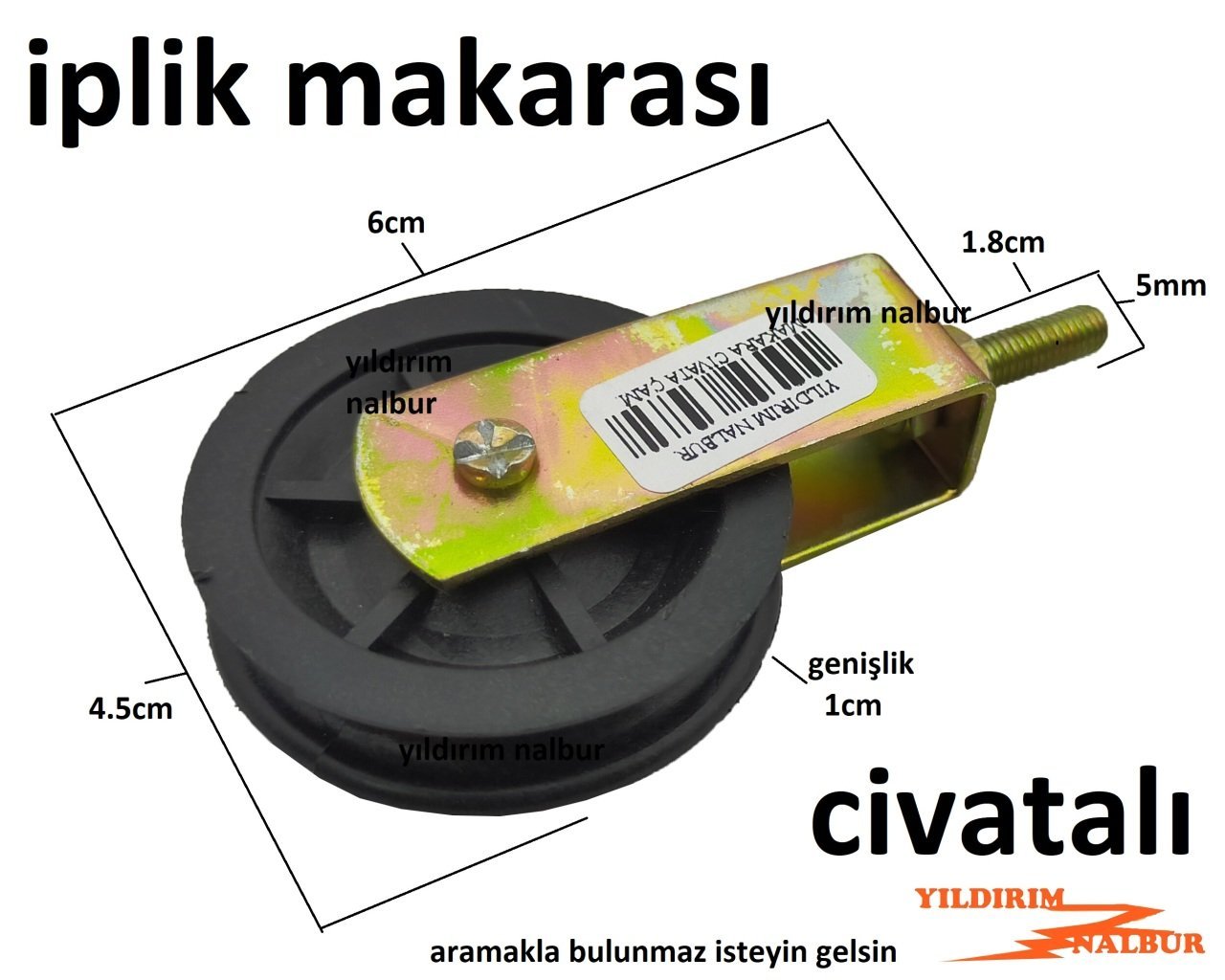 İPLİK MAKARASI CİVATALI TEKERLEK ÇAMAŞIRLIK MAKARA ÇAMAŞIR ASMA